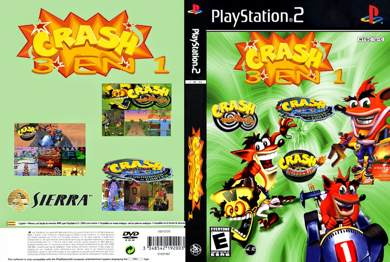 Coleccion Caratulas PS2: Crash Collections 3 en 1